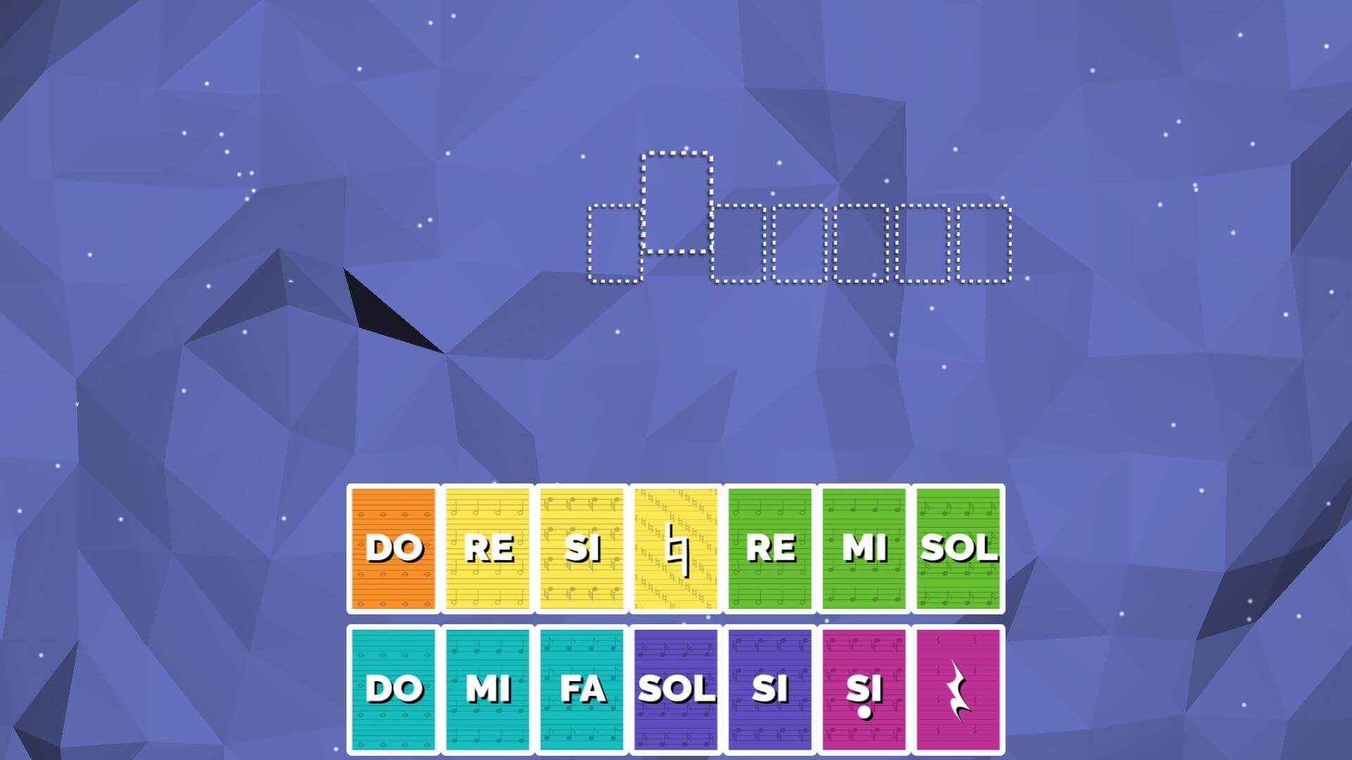 Parada. The musical scale in a card game. - Muzicando